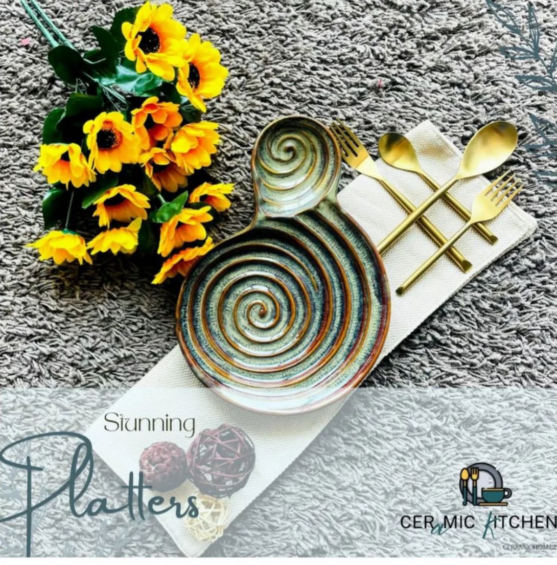 The Spiral Plat: Best Ceramic Serving Platter – Ceramic Kitchen